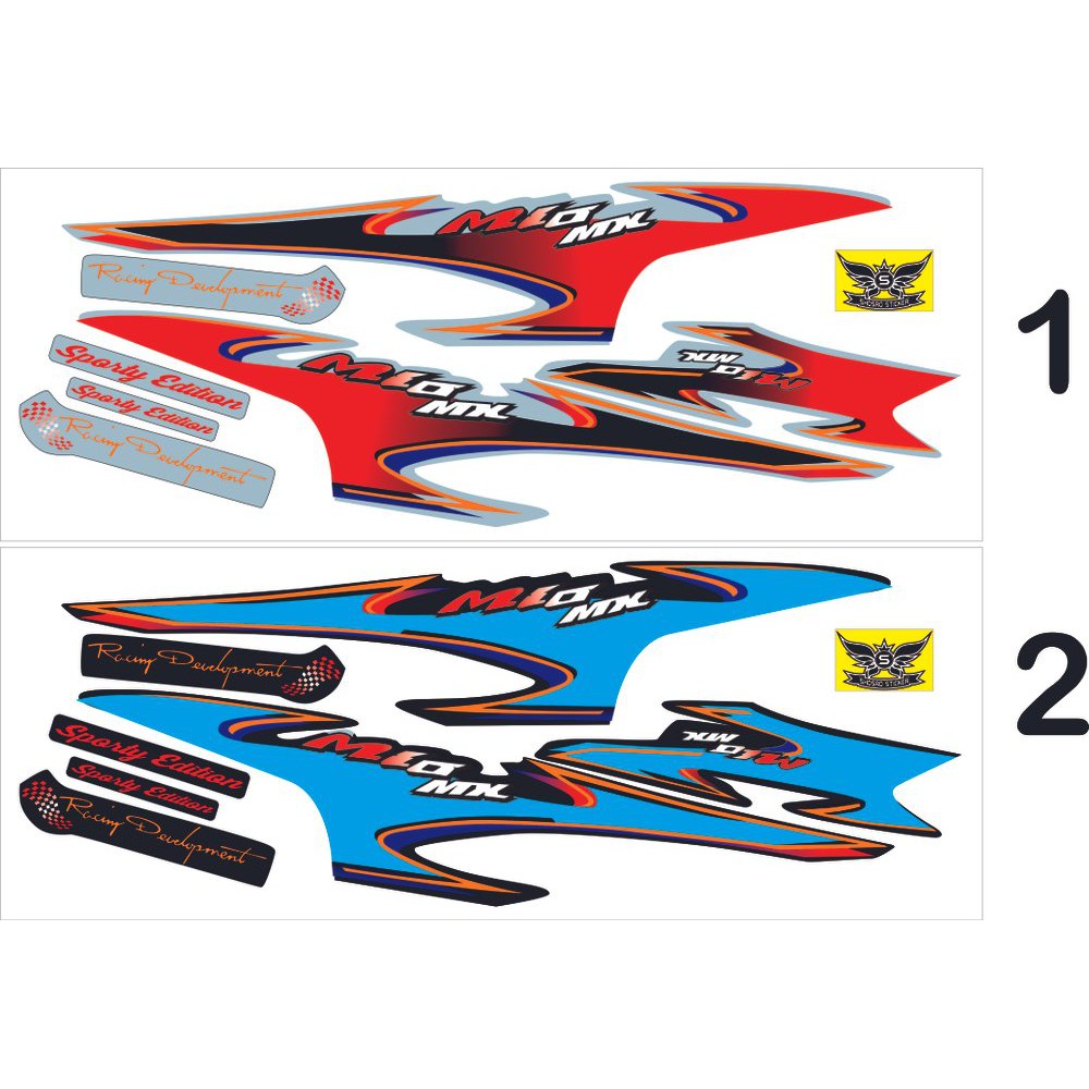 Jual STICKER BABYLOOK variasi mio mx biru dan merah. THAILOOK STYLE ...