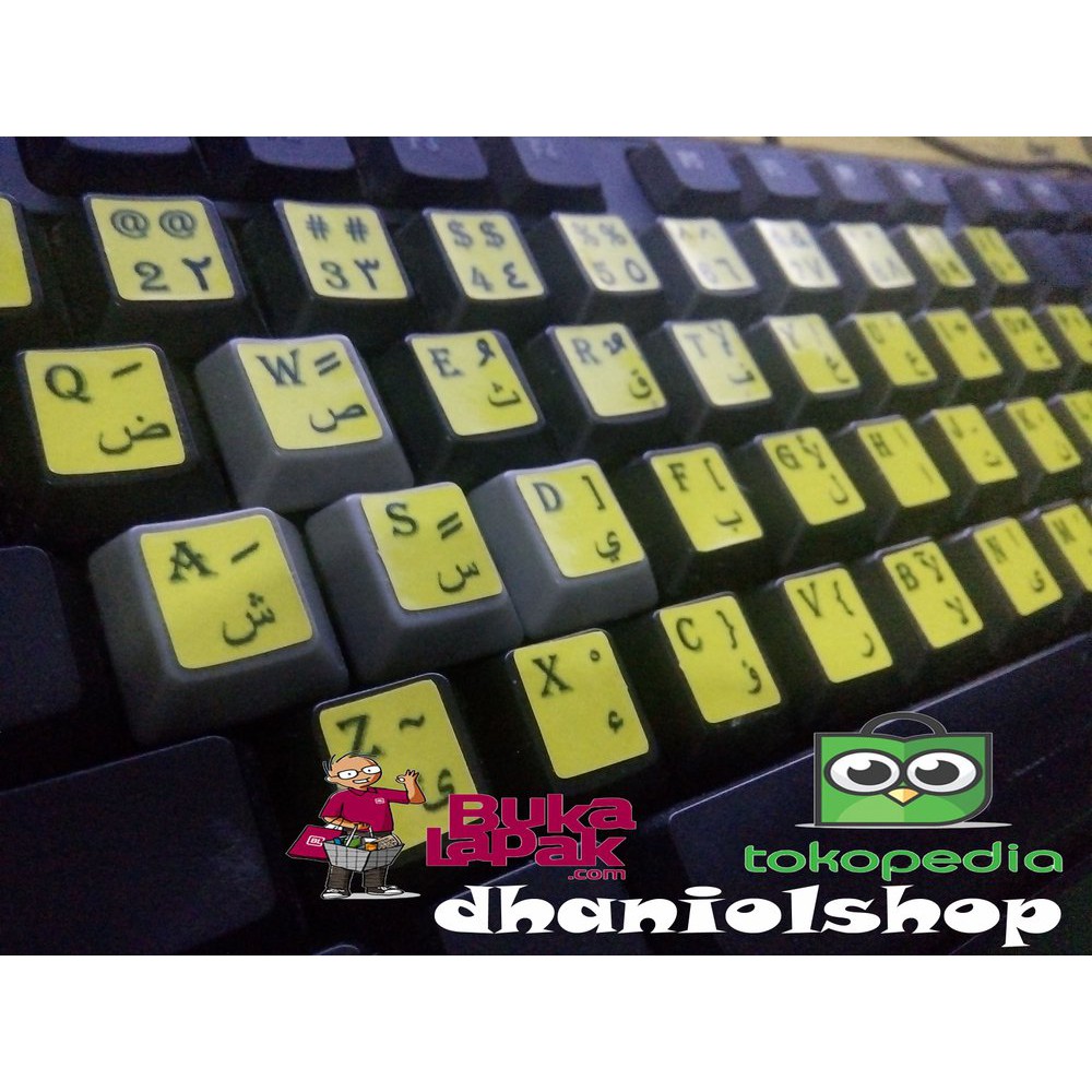 Jual Jual Sticker Stiker Keyboard Bahasa dan Huruf Arab atau Hijaiyah ...