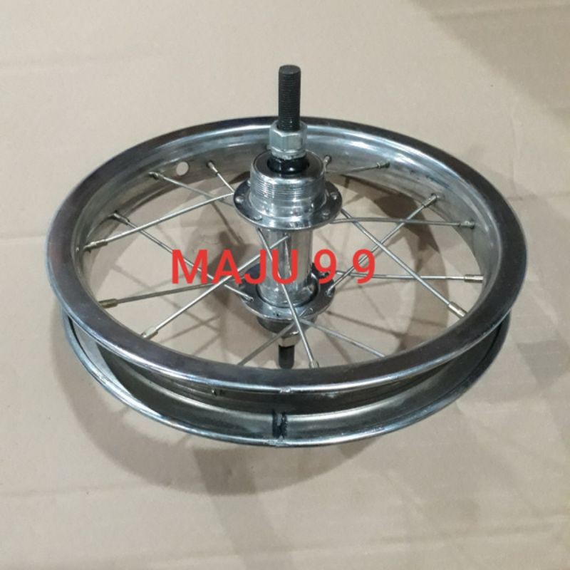 Jual Velg Belakang 12 inch Steel/Wheel set 12 inch Belakang Sepeda Anak ...