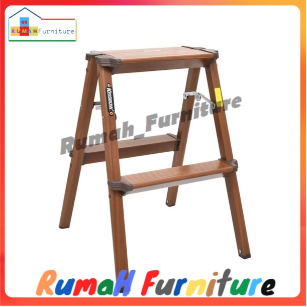 Jual Krisbow Tangga Aluminium 2 , 3 dan4 Step Motif Kayu Teak | Shopee ...