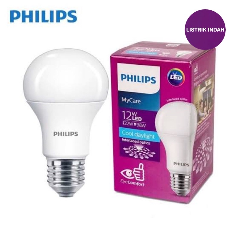 Jual LAMPU PHILIPS MyCare LED BULB 12W E27 Cool Daylight 6500K / Soft ...