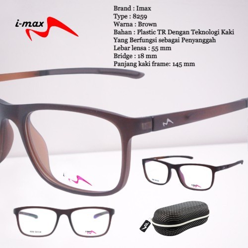 Jual FRAME KACAMATA PRIA - IMAX 8259 BROWN | Shopee Indonesia