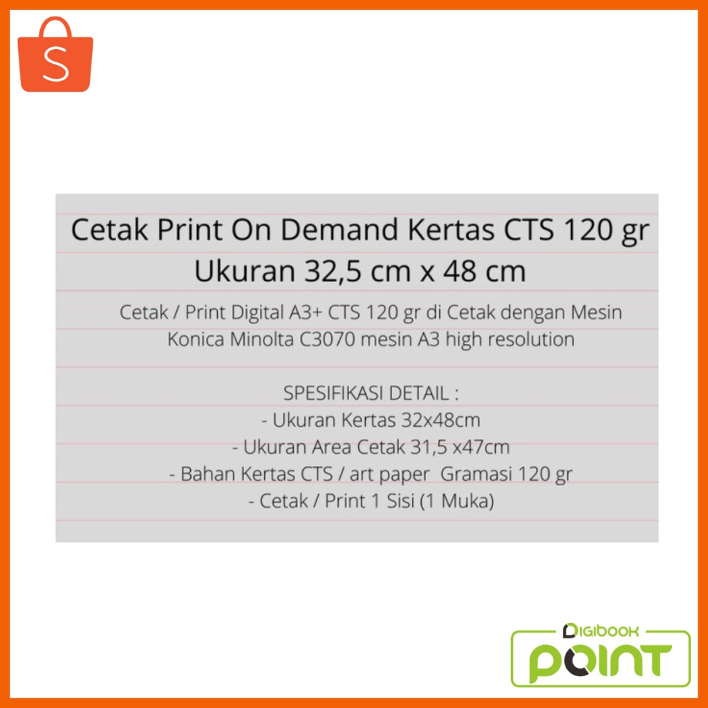 Jual Cetak Print On Demand Kertas CTS 120 gr Ukuran 32,5 cm x 48 cm (PROMO) | Shopee Indonesia