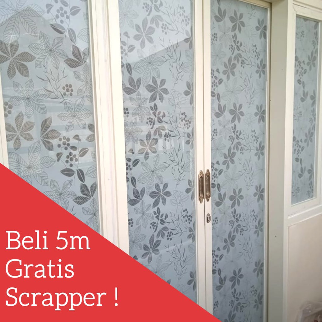 Jual (COD) Stiker Kaca / Sticker Kaca Bunga Daun Putih SK27 • High ...