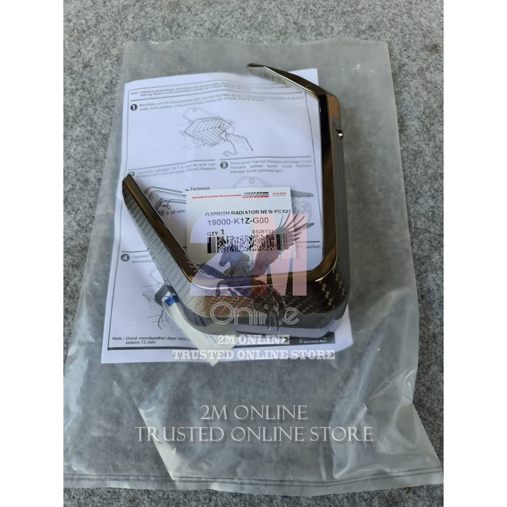 Jual Mdr Garnish Radiator PCX 160 Carbon Chrome Ori AHM 19000-K1Z-G00 ...