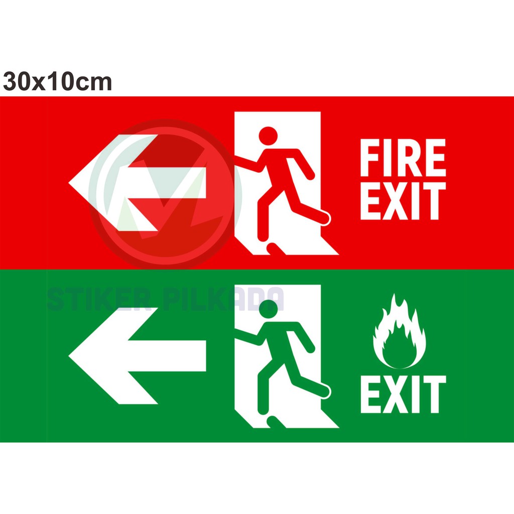 Jual STIKER VINYL EXIT FIRE (DIJUAL SATUAN) | Shopee Indonesia