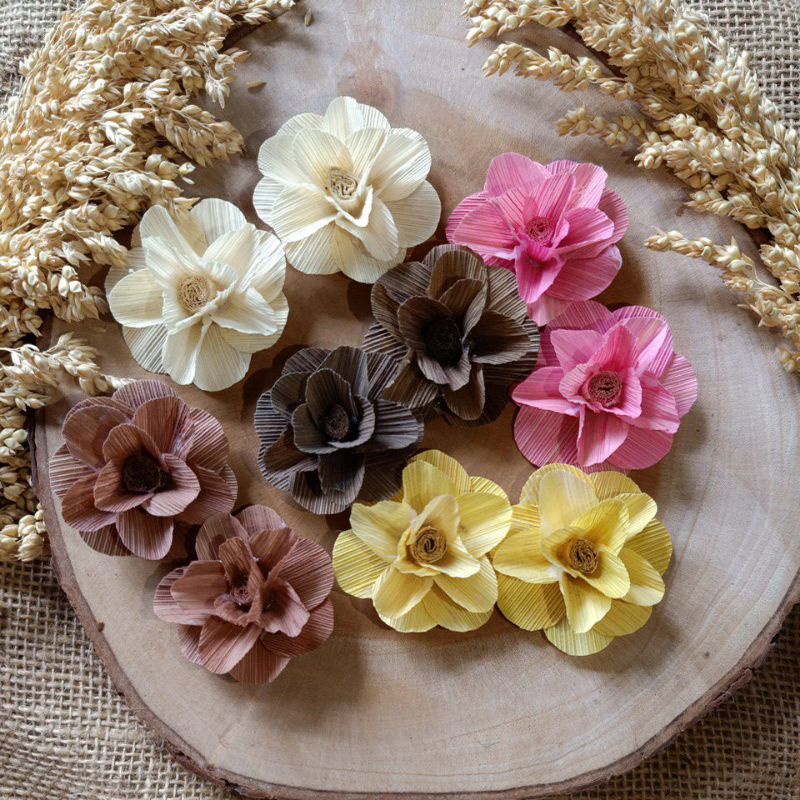 Jual bunga kulit jagung, bunga klobot jagung bunga mawar dekorasi ...