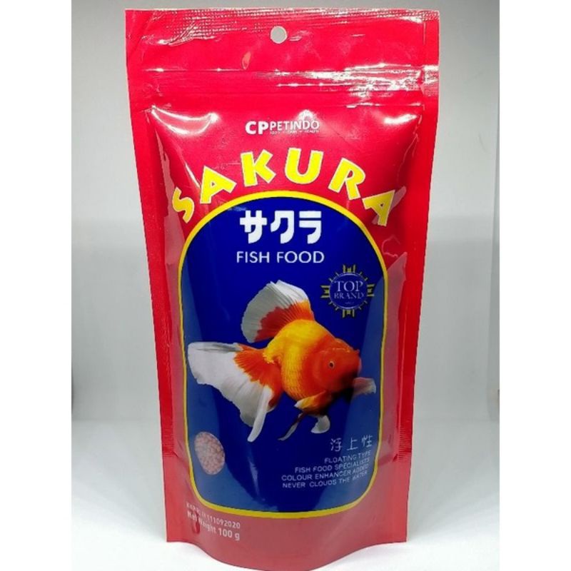 Jual Sakura fish food 1mm 100gr kemasan cp petindo makanan ikan hias ...