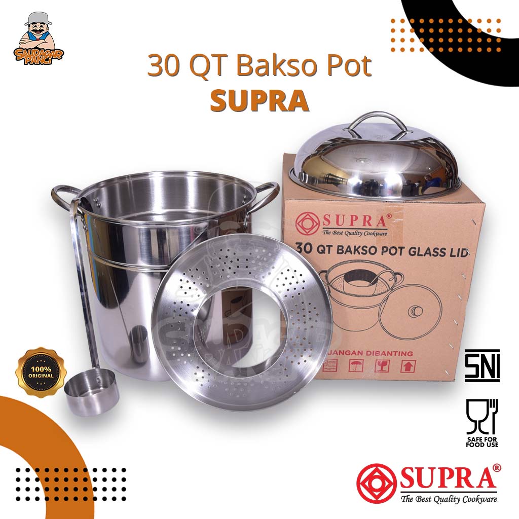 Jual Panci Bakso Supra 30 Qt / Bakso Pot Supra Diameter 33 Cm | Shopee ...