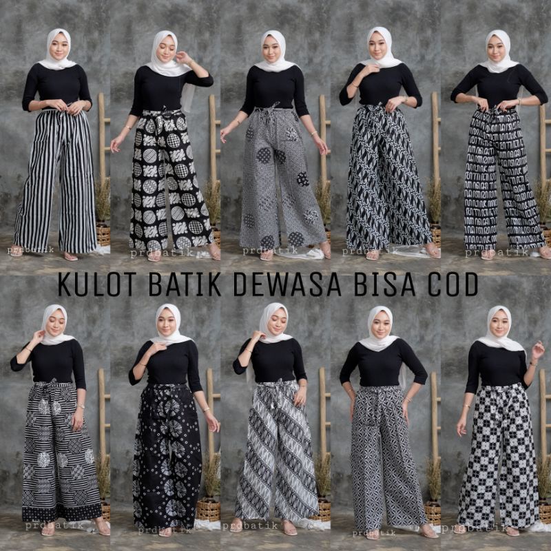 Jual CELANA KULOT BATIK WANITA MOTIF BATANGAN JARIK LAWASAN TERBARU ...