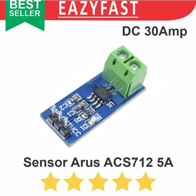 Jual ACS712 5A 5 A Hall Current Sensor Arus Ampere Module efst90 ...