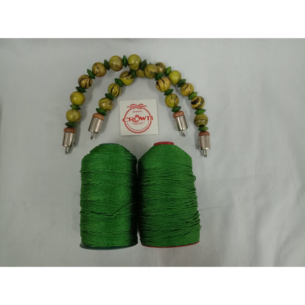 Jual Paket 2 Benang Nylon Polos Dengan Handle Manik Kayu | Shopee Indonesia