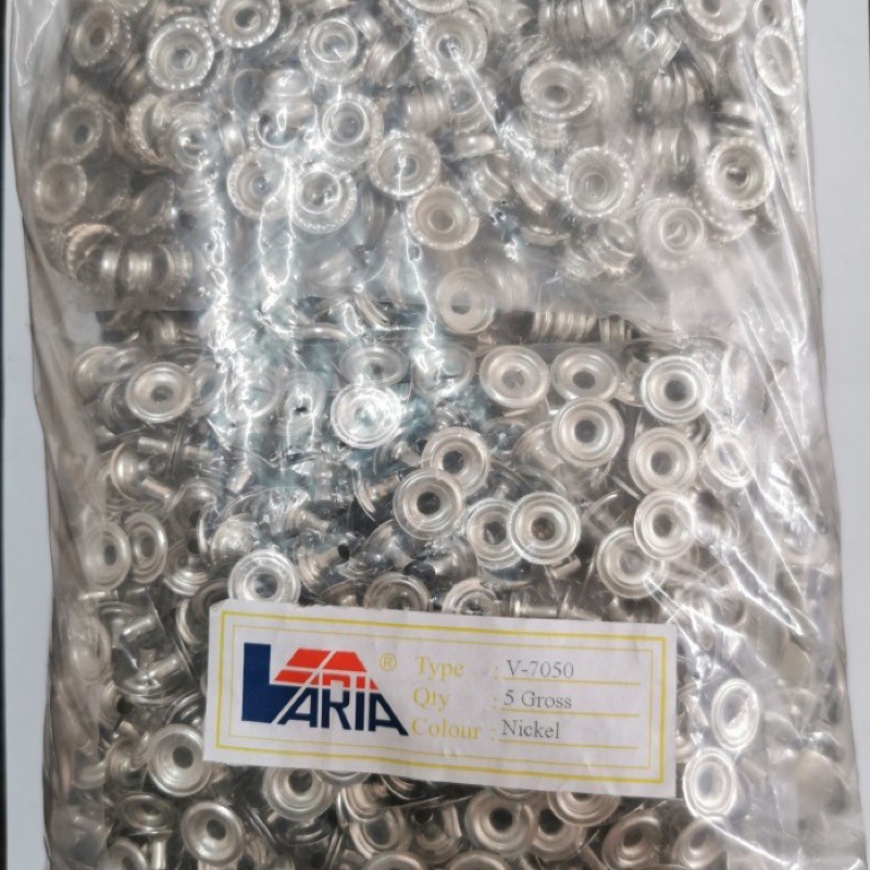 Jual kancing cetet besi 15mm / kancing jaket 7050 nikel / 5gross ...