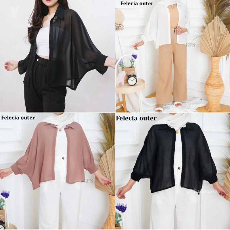 Jual Felecia outer/outer kekinian/outer wanita/atasan wanita/baju ...
