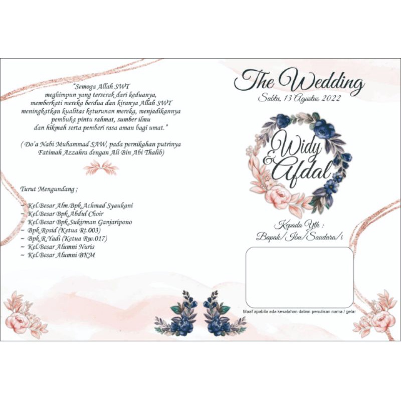 Jual [PROMO] Sudah Plus Cetak - Undangan Tasyakuran Pernikahan Proses ...