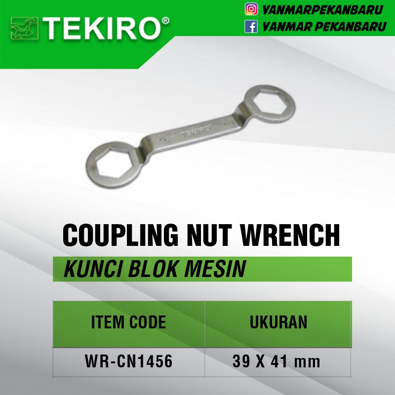 Jual TEKIRO COUPLING NUT WRENCH / KUNCI BLOK MESIN 39 X 41 mm | Shopee ...