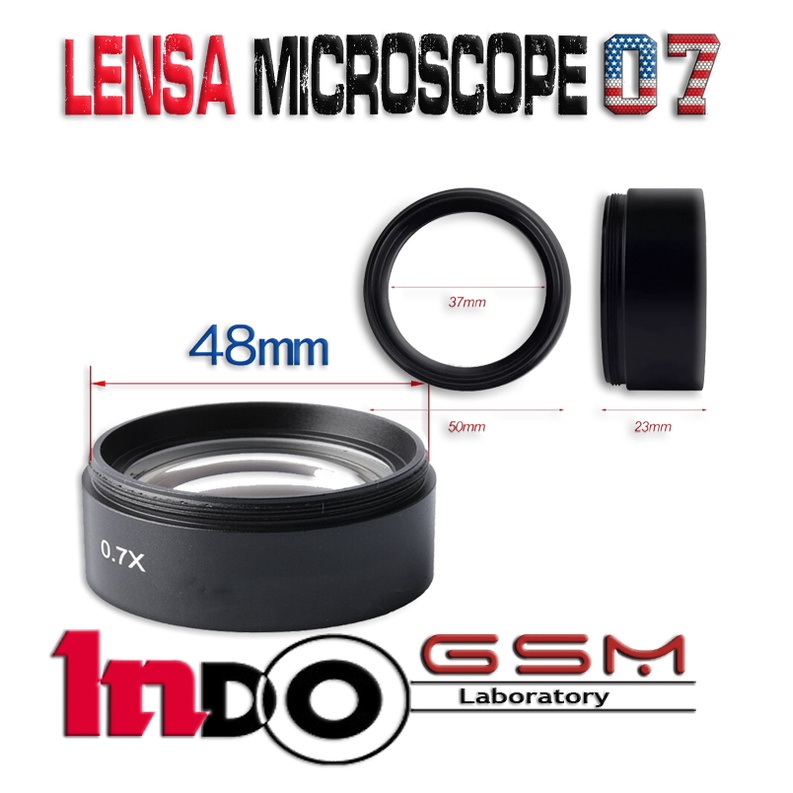 Jual Lensa Microscope Lensa Peninggi Mikroskop Lensa 0.5X Lensa 0.7X ...