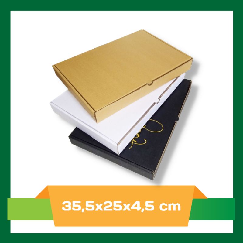 Jual BOX 35,5x25x4,5 cm LS (BAJU) Kardus /Karton/giftbox/hampers/pizza ...
