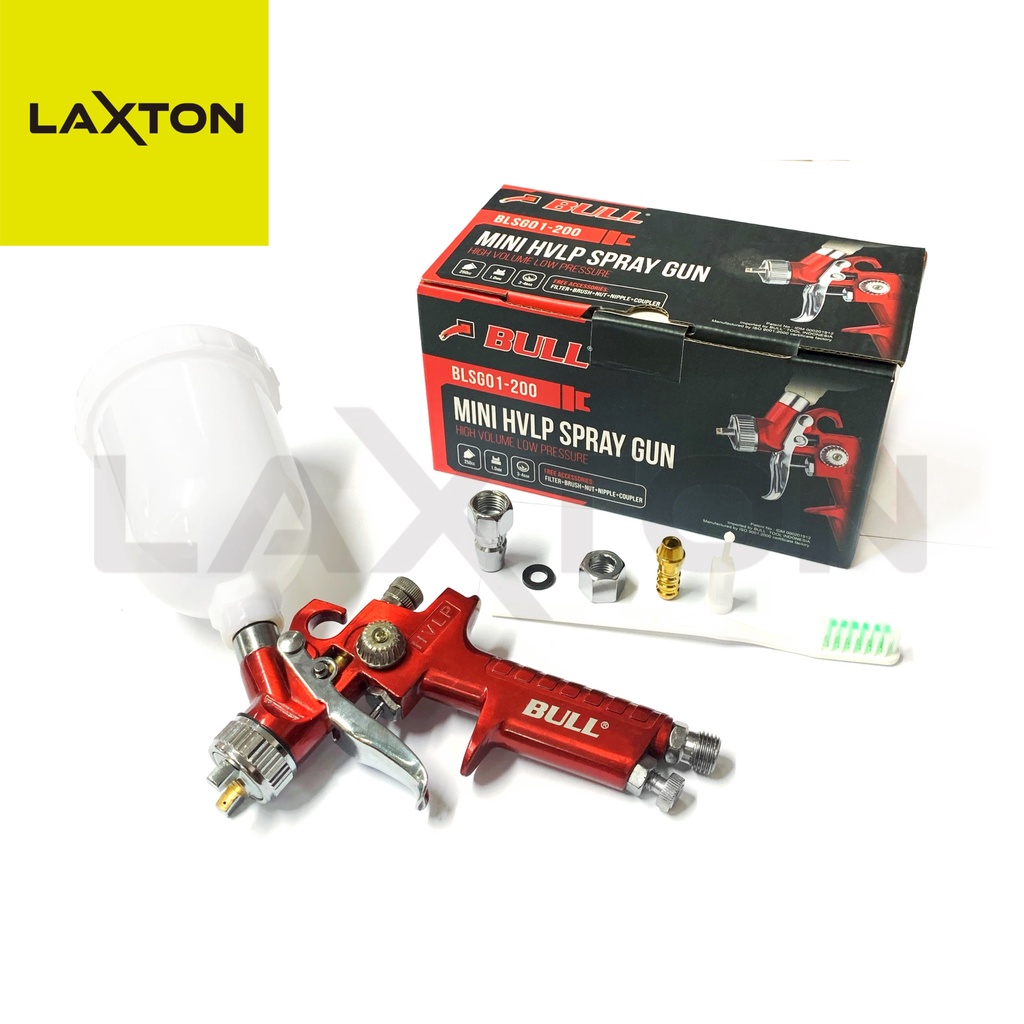 Jual BULL spray gun semprotan angin cat tabung atas 250cc HVLP BLSG01 ...