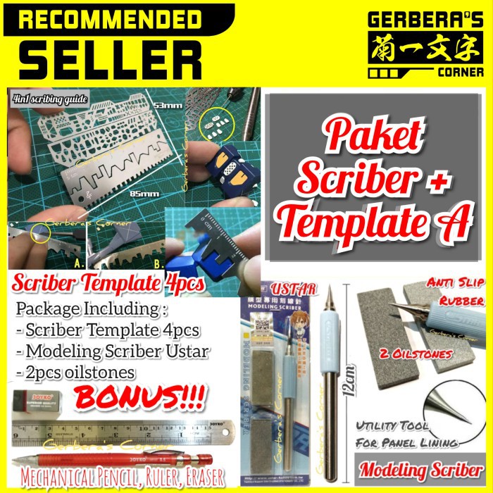 Jual Paket Scriber + Template For Panel Lining Paket Chisel Murah ...