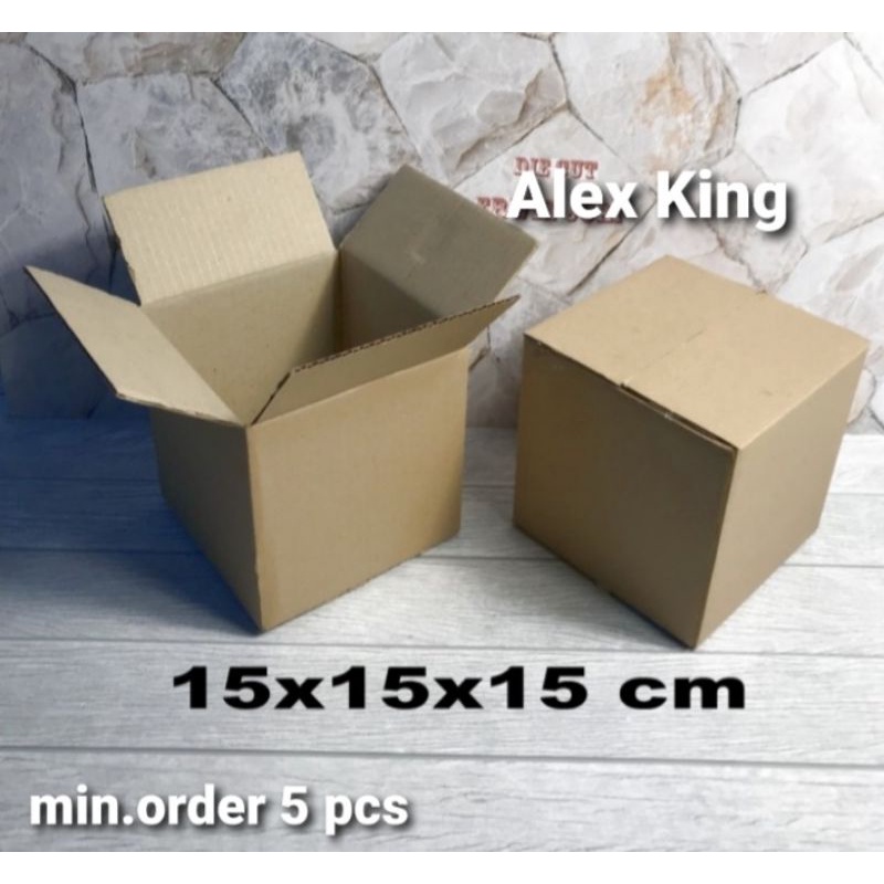 Jual Kardus / box / 15x15x15 cm / karton packing polos baru ST | Shopee ...