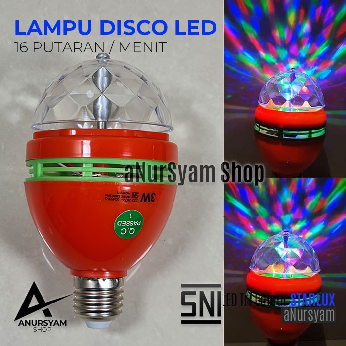 Jual Lampu Disko Putar / Lampu Disco LED Putar STARLUX ST 230 RGB ...