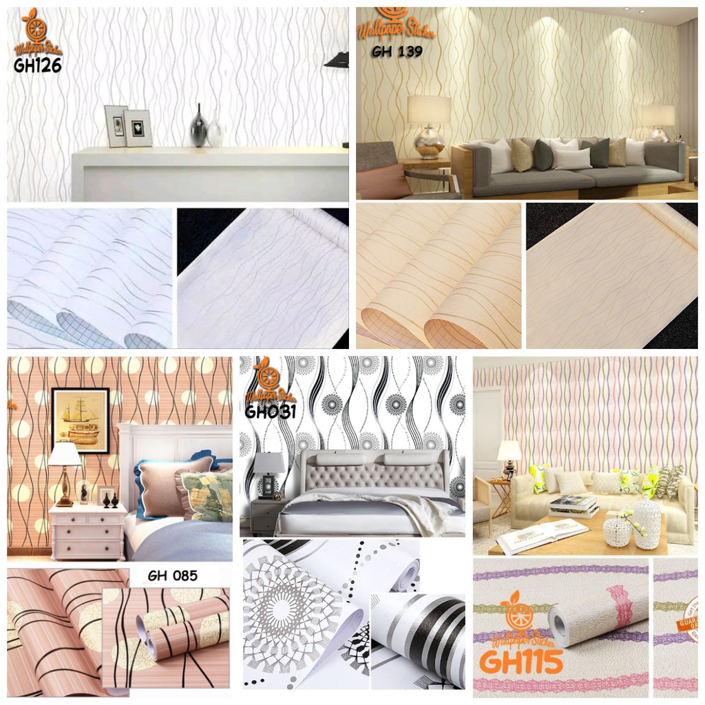 Jual FH8 Wallpaper dinding 3d motif ulir / Wallpaper dinding kamar ...