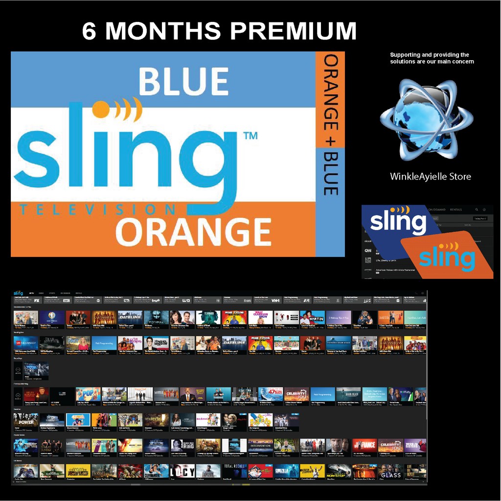 Jual SLING TV 6 MONTHS SUBSCRIPTION -SLING ORANGE AND BLUE | Shopee ...