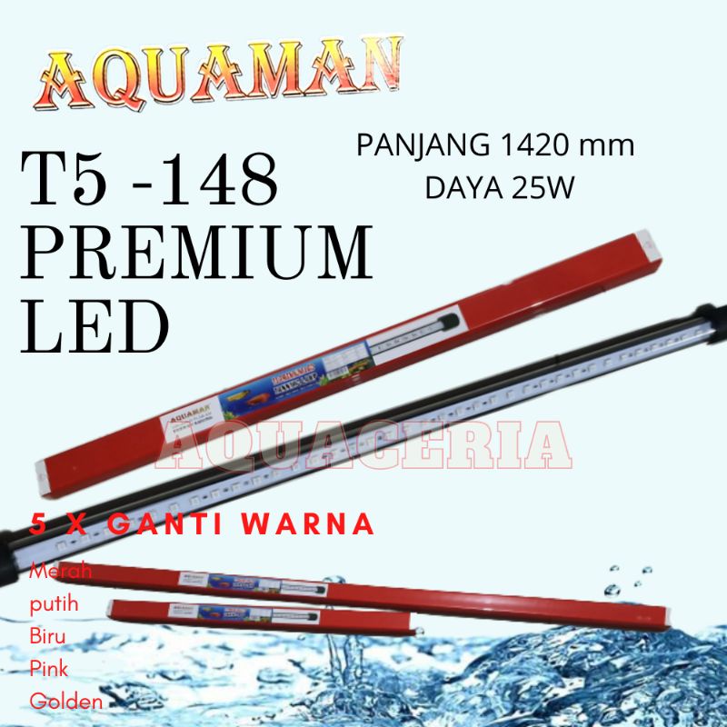 Jual Lampu Soft tanning Arwana AQUAMAN T5-148 LED 25W 5X ganti mode warna lampu soft tanning ...
