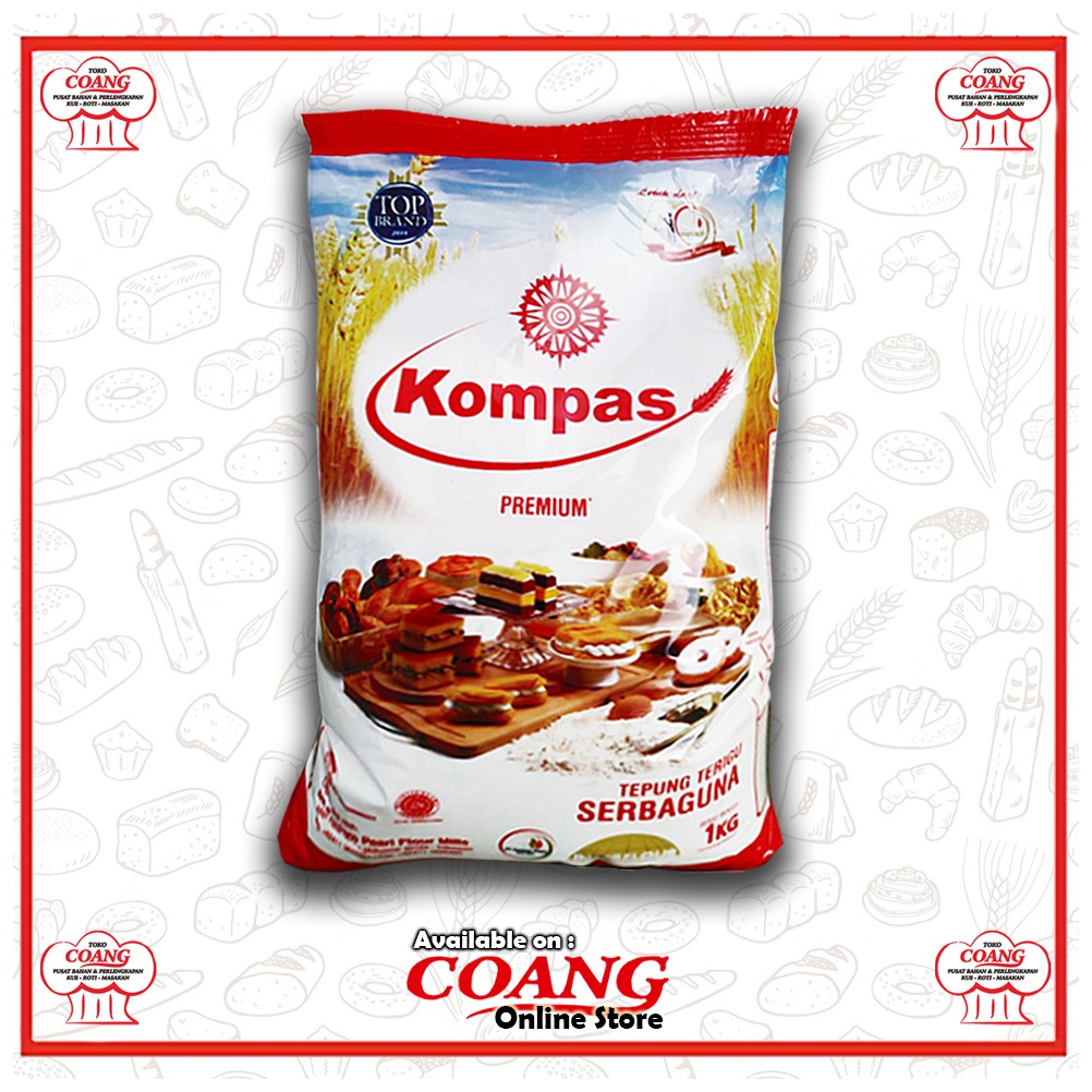 Jual KOMPAS TERIGU KEMASAN 1KG (SERBAGUNA) | Shopee Indonesia