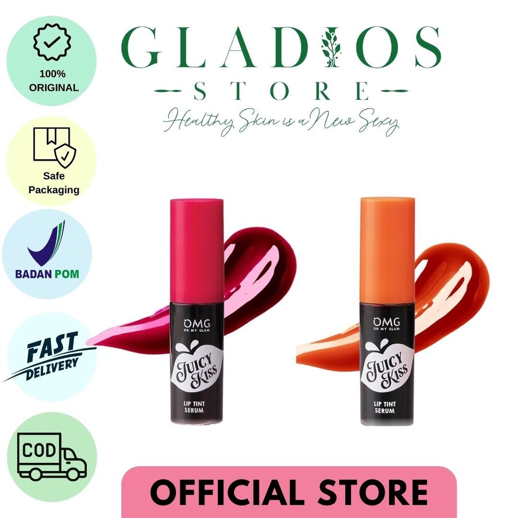 Jual Omg Oh My Glam Juicy Kiss Lip Tint Serum Shopee Indonesia