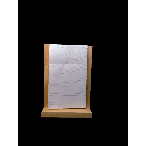 Jual stand menu display/stand menu/pajangan menu kayu A5/wood sign ...