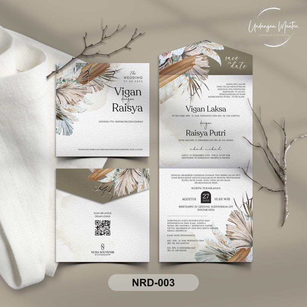 Jual Undangan Pernikahan NRD003 - Undangan Premium - Undangan Murah ...