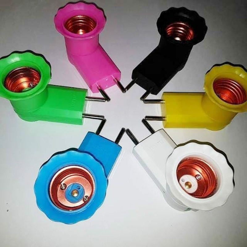 Jual Fitting colok + saklar / fitting colok+swich / putih/fitting E27 ...