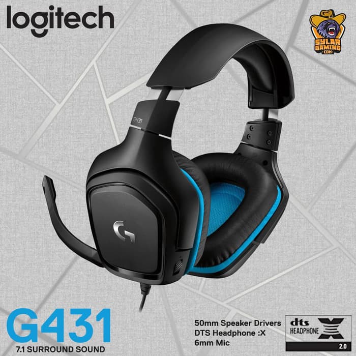 Jual Logitech G431 DTS Headphone: X 7.1 Surround Sound Gaming Headset | Shopee Indonesia