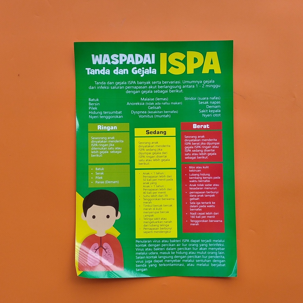 Jual Poster Kesehatan - Poster ISPA - Poster Infeksi Saluran Pernapasan ...