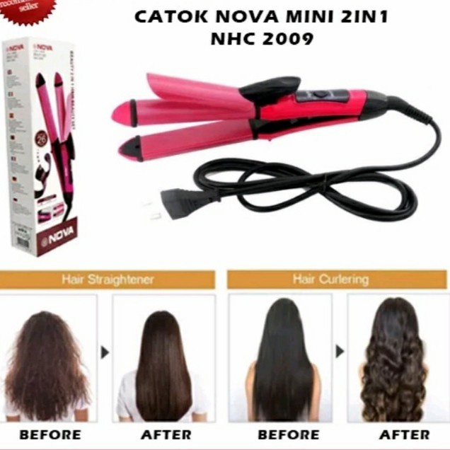Jual Alat Catokan Rambut Nova 2IN1 Straight Catok Nova Model 2009 | Shopee Indonesia