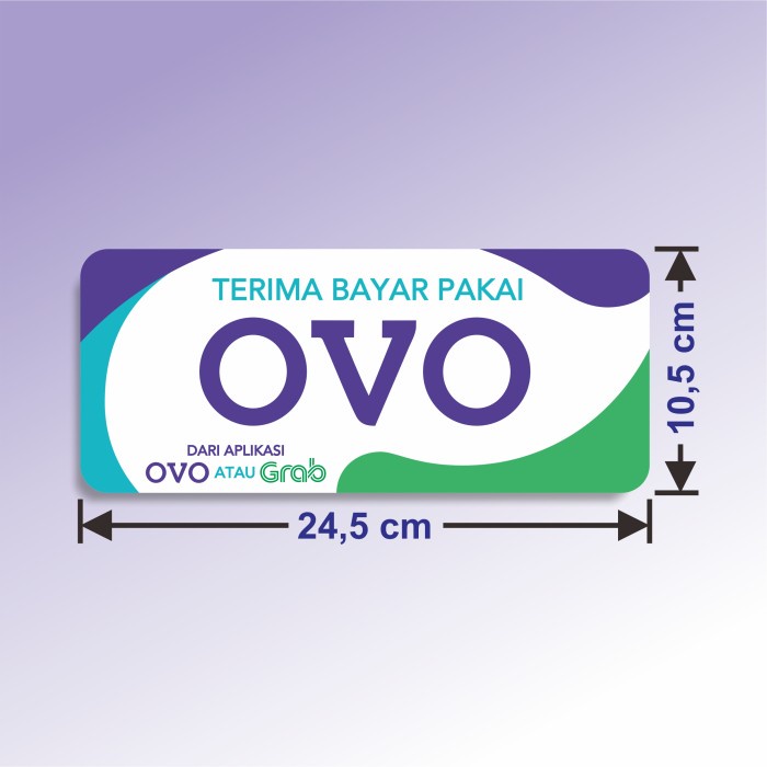 Jual Sticker Ovo Stiker Kaca Dinding Sign Pembayaran Digital Non Tunai ...