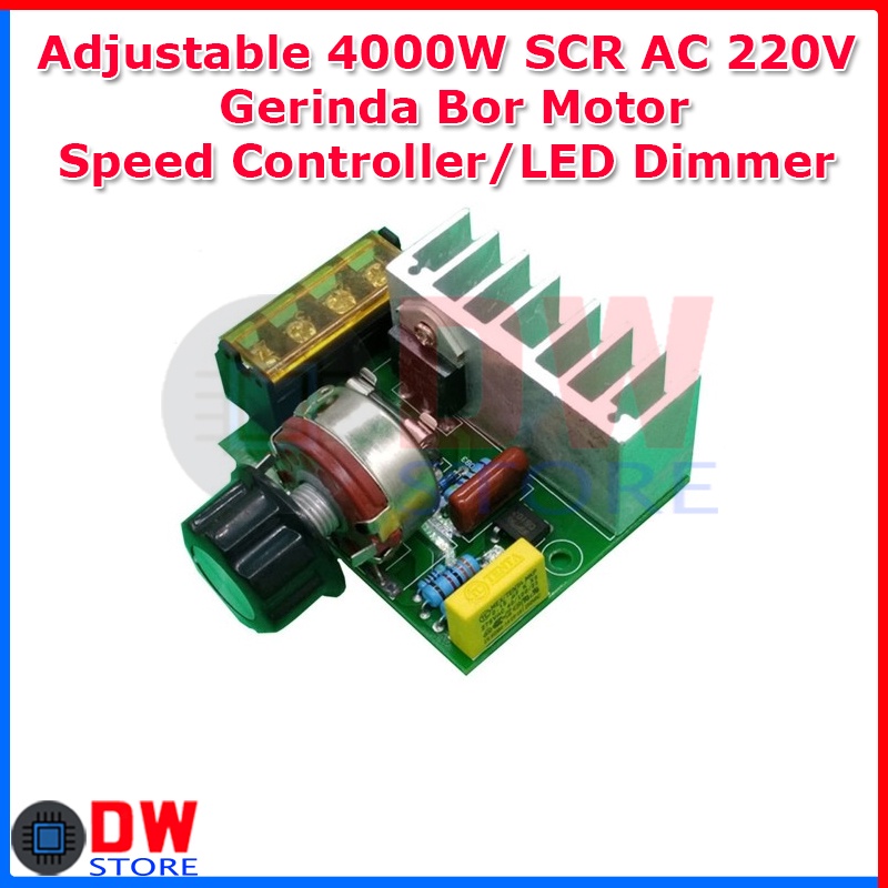 Jual 4000W 4000 WATT SCR MOTOR SPEED CONTROLLER / LAMPU LED DIMMER 220V ...