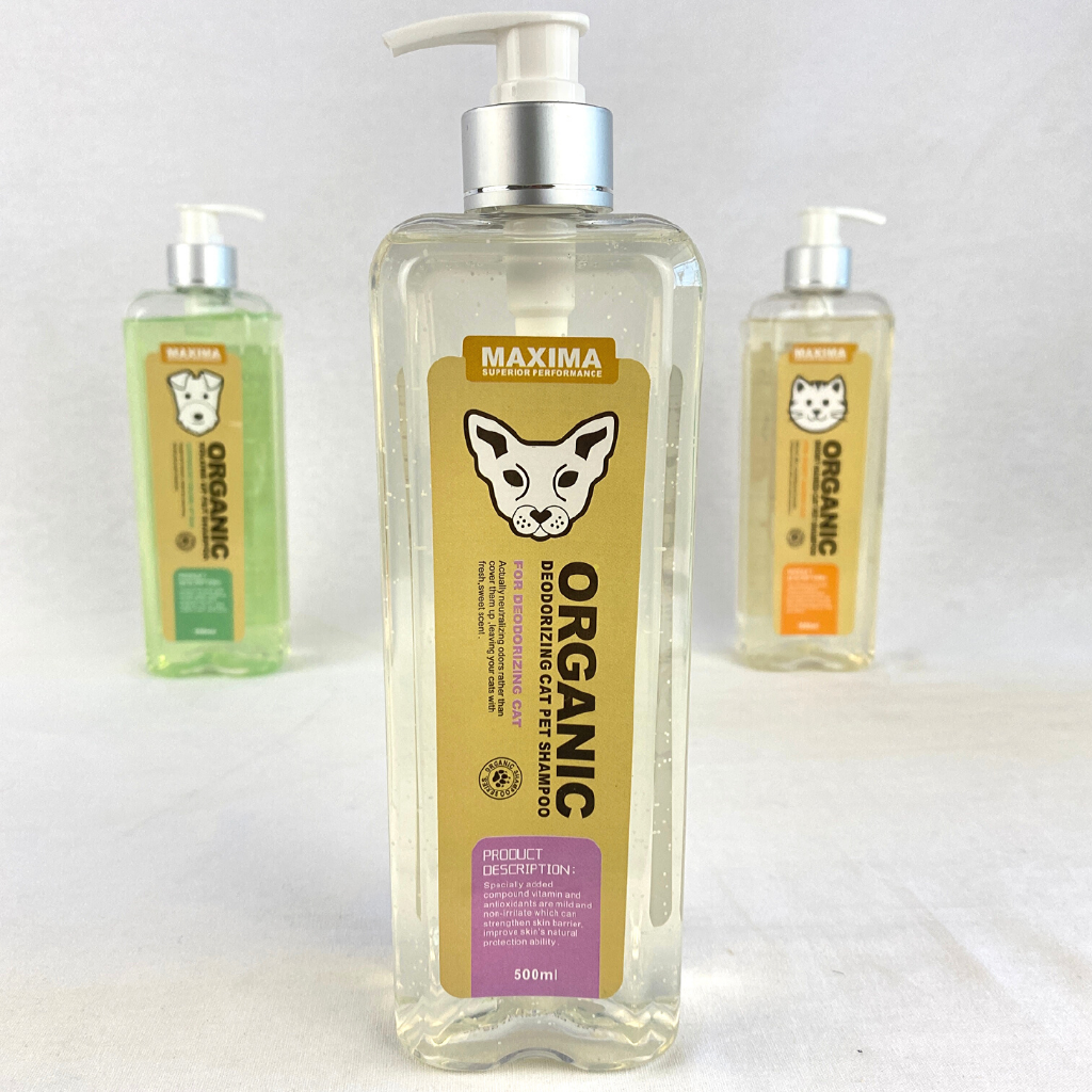 Jual MAXIMA Shampoo Kucing Organic DEODORIZING Cat Shampoo 500ml ...