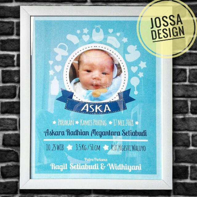 Jual Frame newborn biodata bayi | Shopee Indonesia