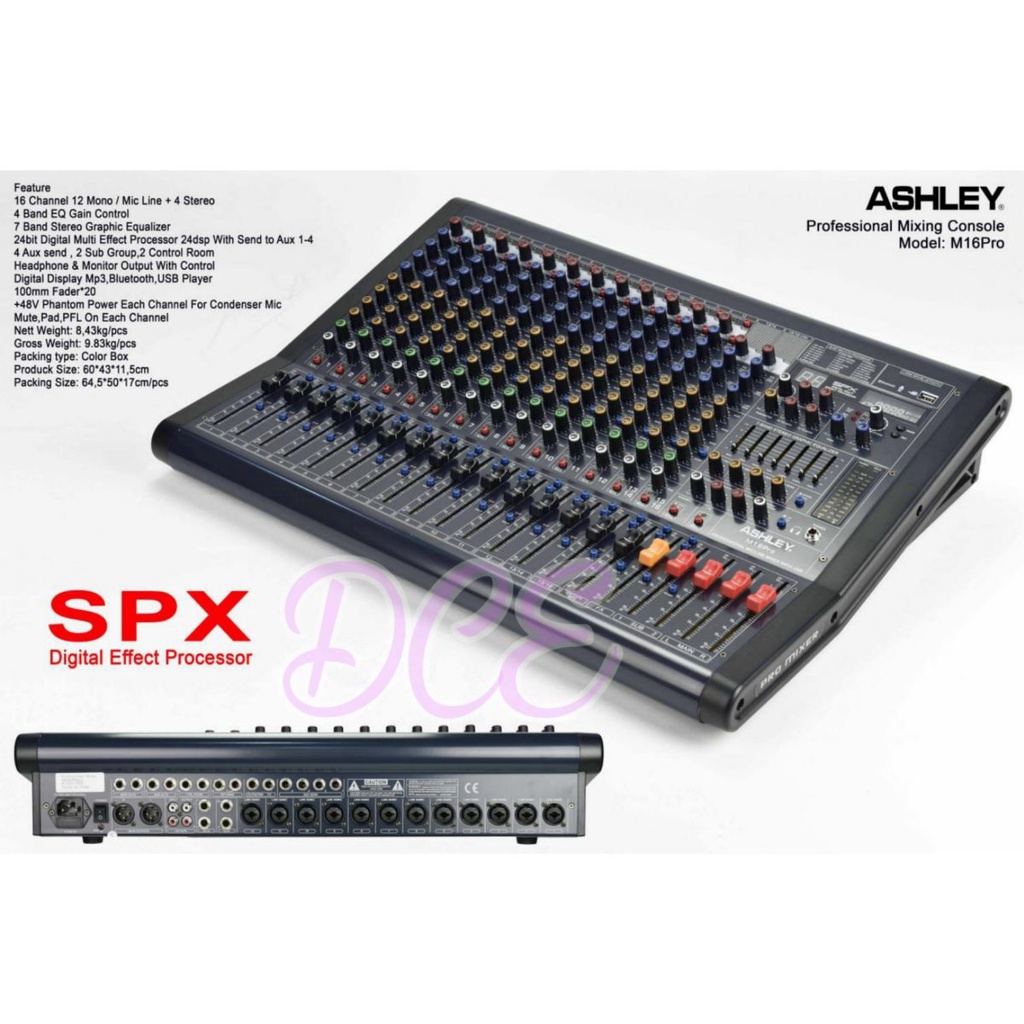 Jual Mixer Audio ASHLEY M16PRO M16 PRO M 16 PRO 16channel Original ...