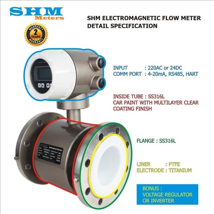 Jual Flow Meter Shm Dn100/4" Electromagnetic Flowmeter Rs485 Ptfe Titanium | Shopee Indonesia