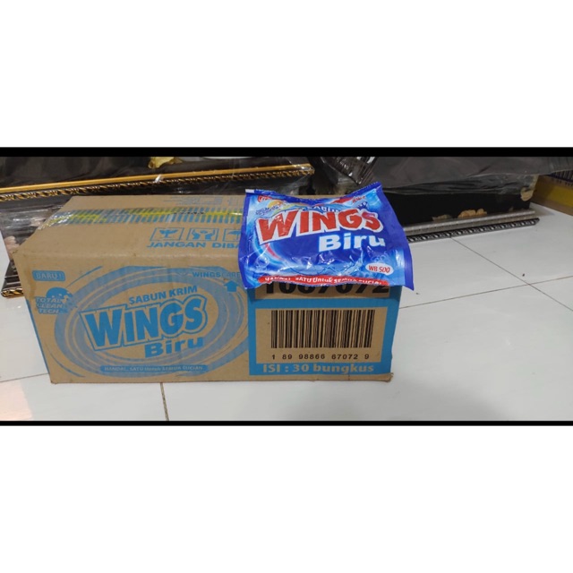 Jual Sabun Colek Wings Biru 1 Dus | Shopee Indonesia