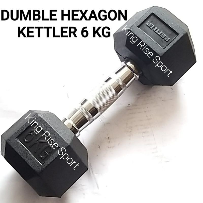 Jual KETTLER Fixed Hexagonal Dumbell / Dumble Hexagon 6 Kg - ORI ...
