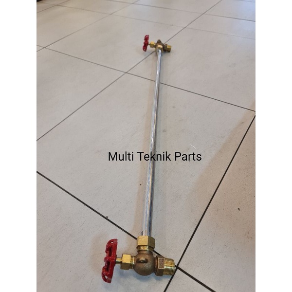 Jual Level Gauge / Water Gauge / Kran Kaca / Kran Penduga Kuningan 1/2 ...