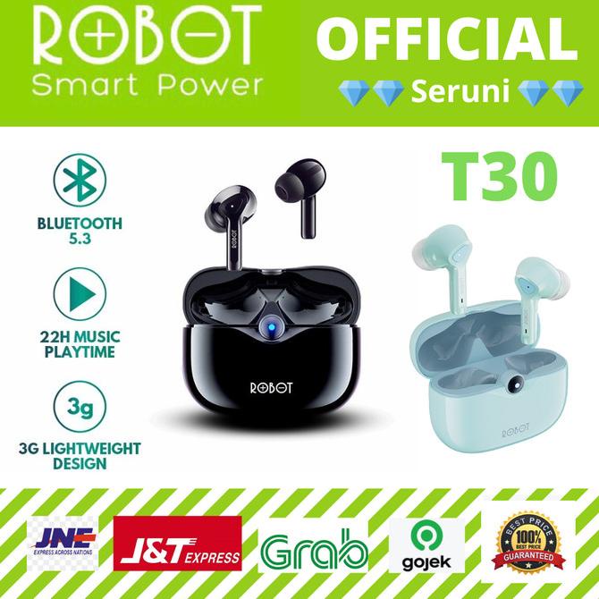 Jual ORDER-KIRIM SERUNI ROBOT T30 HEADSET BLUETOOTH 5.3 EARPHONE ...