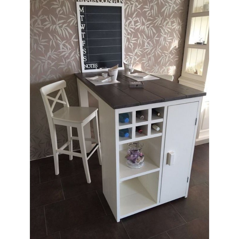 Jual meja mini bar cafe cat duco kombinasi matrial mahoni/jati custom ...