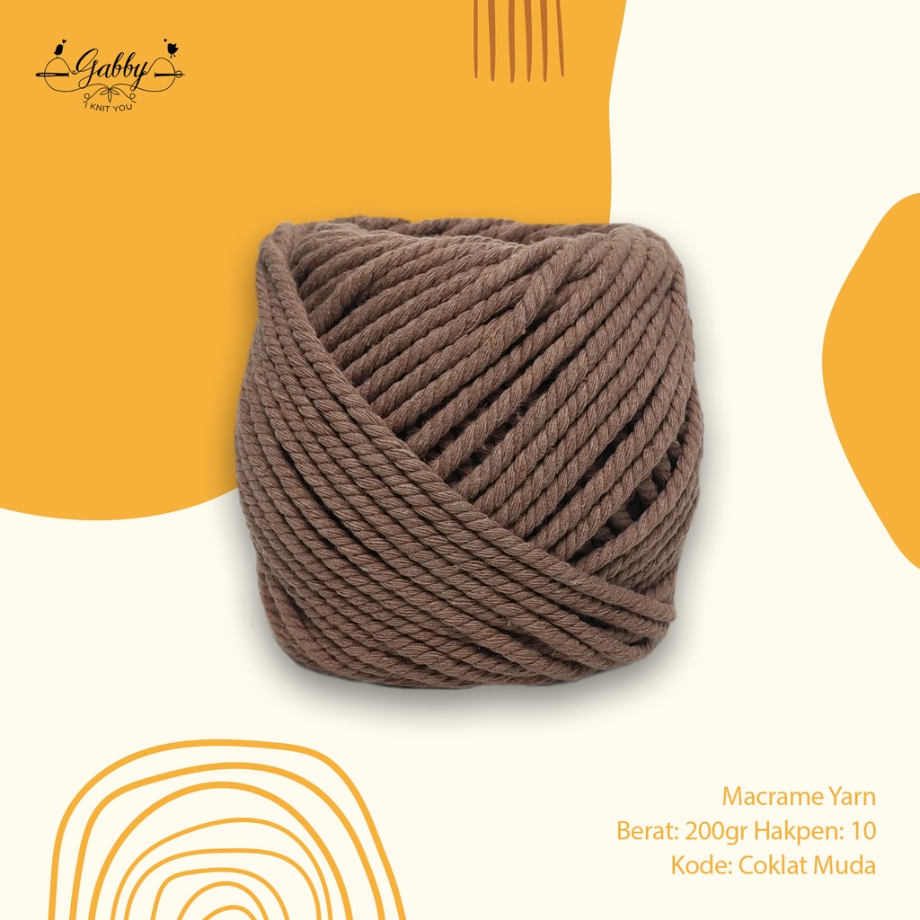 Jual Benang Macrame/Makrame 200gr MY05 | Shopee Indonesia