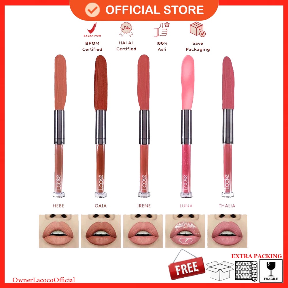 Jual LIPSTIK MATTE - LOOKE HOLY LIP CREAM SERIES - LIPSTIK - LOOKE LIP ...